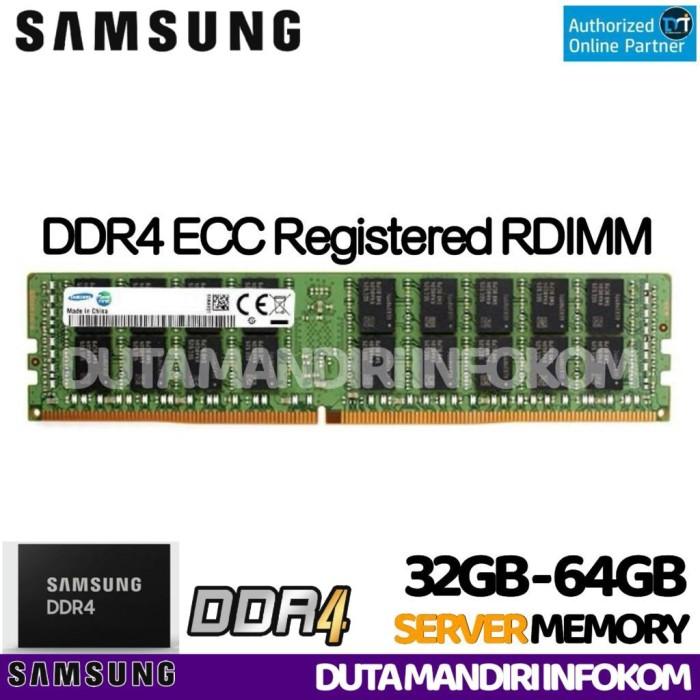 Promo SAMSUNG RDIMM 2Rx4 DDR4 32GB 64GB 3200MHz ECC Registered Server Memory - 64GB (1x64GB ...