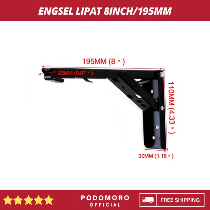 Jual Bracket Engsel Siku Meja Lipat Ambalan Dinding Stainless 65kg ...