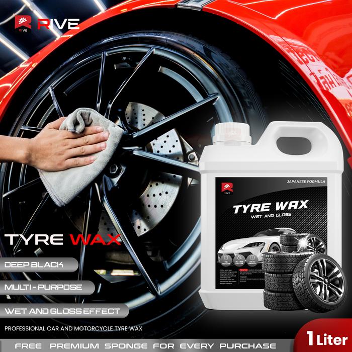 Promo Semir Ban Rive Tyre Wax Tire Gel 1 Liter 1000 ml Pengkilap Ban ...