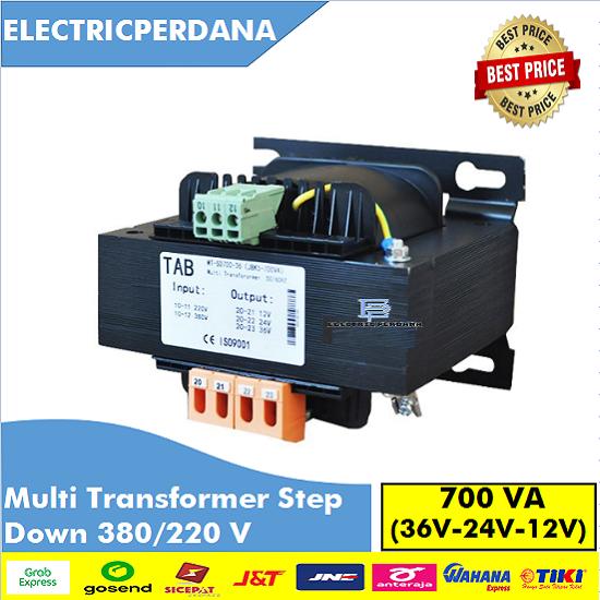 Jual Trafo Step Down 700VA 36V-24V-12V - Multi Transformer Step Down ...