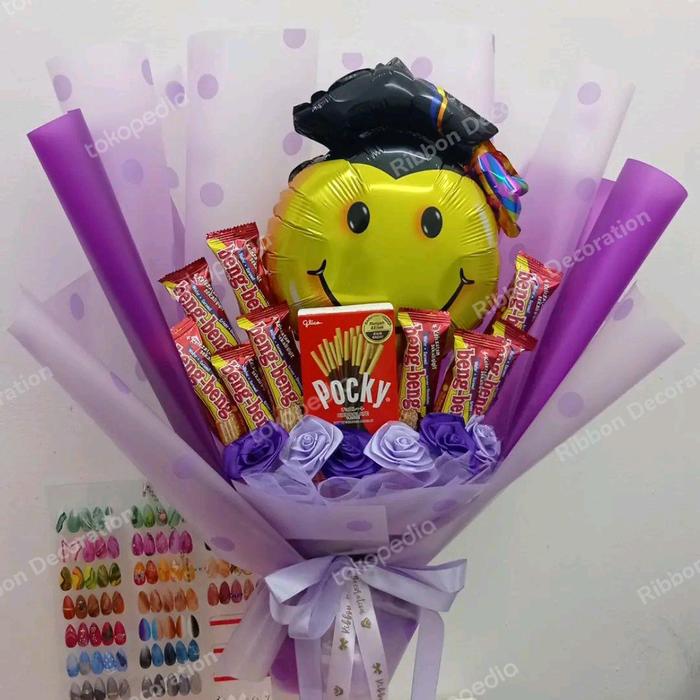 Jual Balon Wisuda Muka Smile Buket , Acara Graduation Ponakan Anak ...