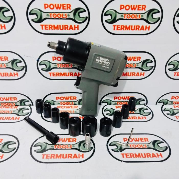 Jual Air Impact Wrench WIPRO Twin Hammer Set 1/2" inch AIW-1218A - Kota ...