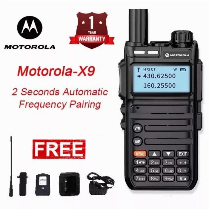 Promo HT MOTOROLA X9 WALKIE TALKIE JARAK JAUH 20 KM UHF/VHF ORIGINAL ...