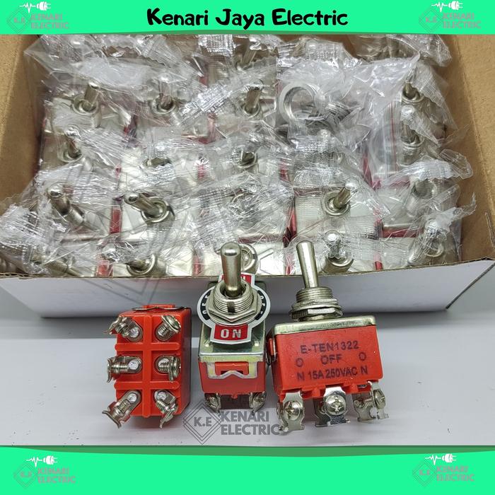 Jual Toggle Switch 6 Kaki On Off On 1322 / toggle switch 6 kaki ...