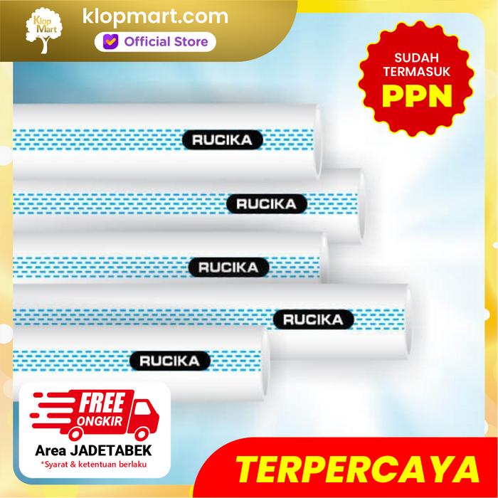 Jual Pipa PVC Rucika Standard Type AW - Ukuran : 1/2" (22mm) - Putih ...