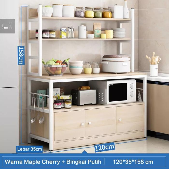 Jual Rak Dapur Serbaguna Besi Rak Susun Lemari Dapur Kitchen Rak ...
