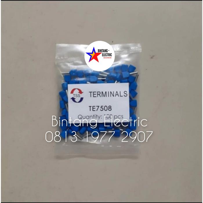 Jual Skun Ferrules Double / Skun Ferrules Twin 0,75mm / 2x0,75mm Biru ...