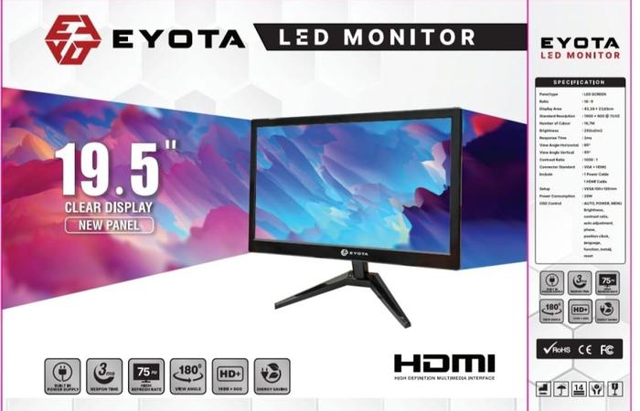 Jual Eyota Monitor LED 19 Inch VGA & HDMI New Panel Garansi Terjamin ...