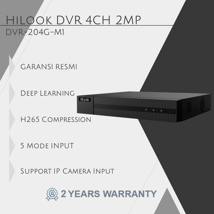 Jual DVR 4CH / 4 CHANNEL 1080P HILOOK Hikvision DVR-204G-F1 DVR-204G-M1 ...