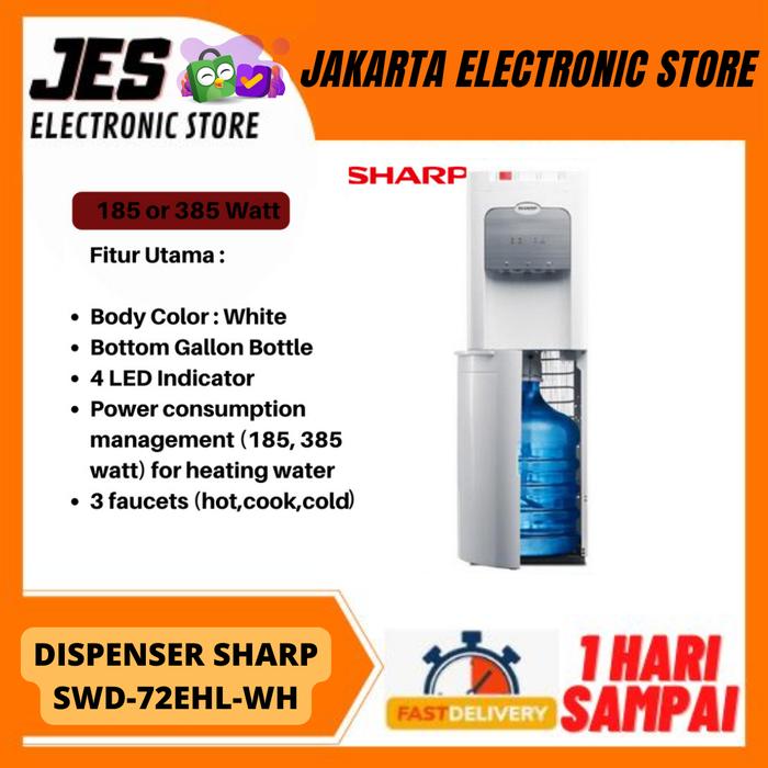 Promo PROMO SHARP STAND WATER DISPENSER SWD-72EHL-WH MURAH BANGET Cicil ...