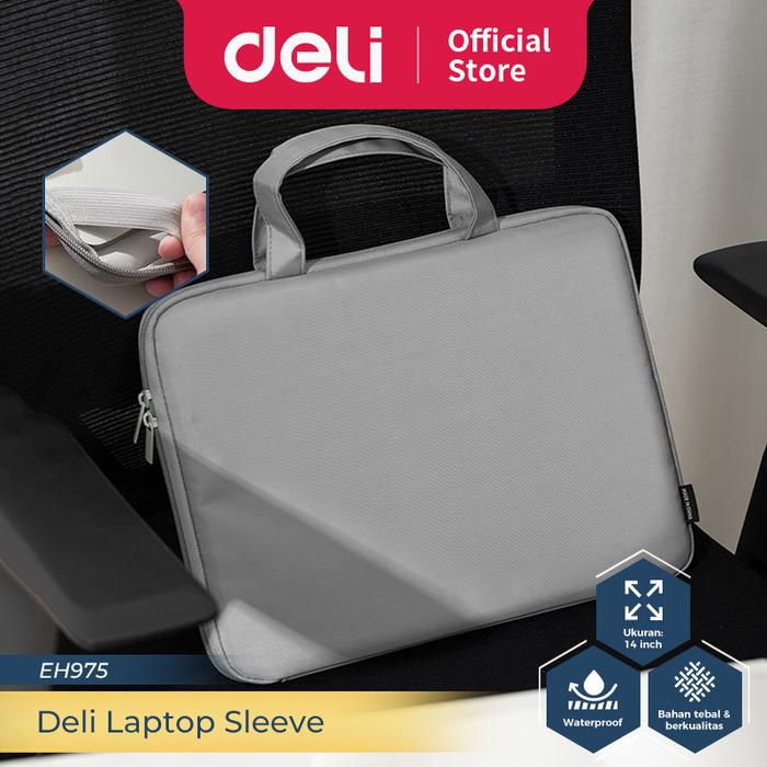Jual Deli Tas Laptop Sleeve / Softcase Laptop 14 inch Anti Air EH975 ...