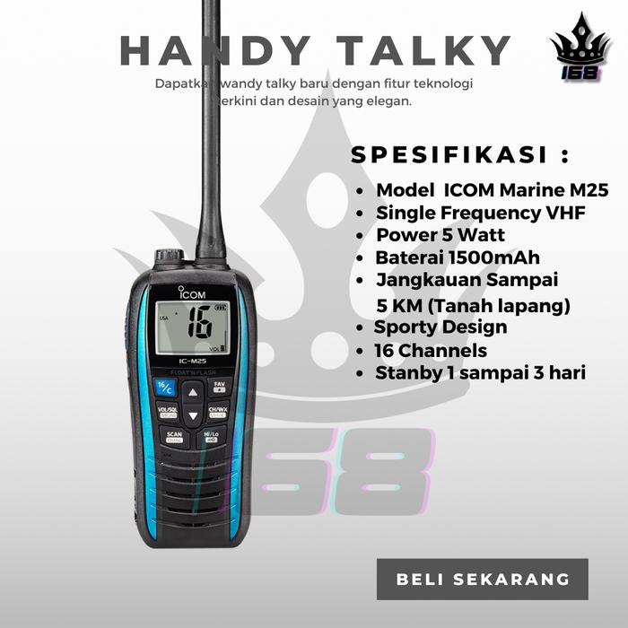 Jual HT Icom Marine VHF IC M25 M-25 Made In Japan Walky Talky ...