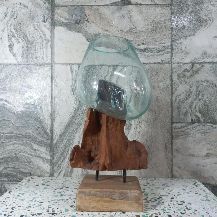 Jual Akuarium Glass Wood Aquarium Terrarium Kayu Premium 18 cm Home ...