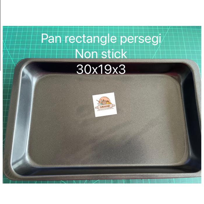 Jual Pan Teflon Rectangle Persegi no(2) 30x19 tinggi 3 cm non stick ...