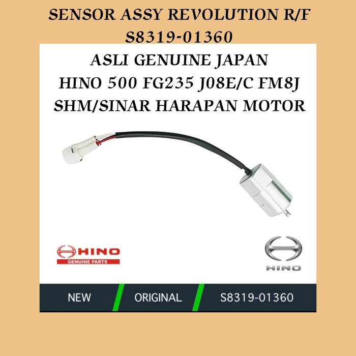Jual SENSOR ASSY REVOLUTION R/F S8319-01360 ASLI HINO 500 FG235 J08E/C ...