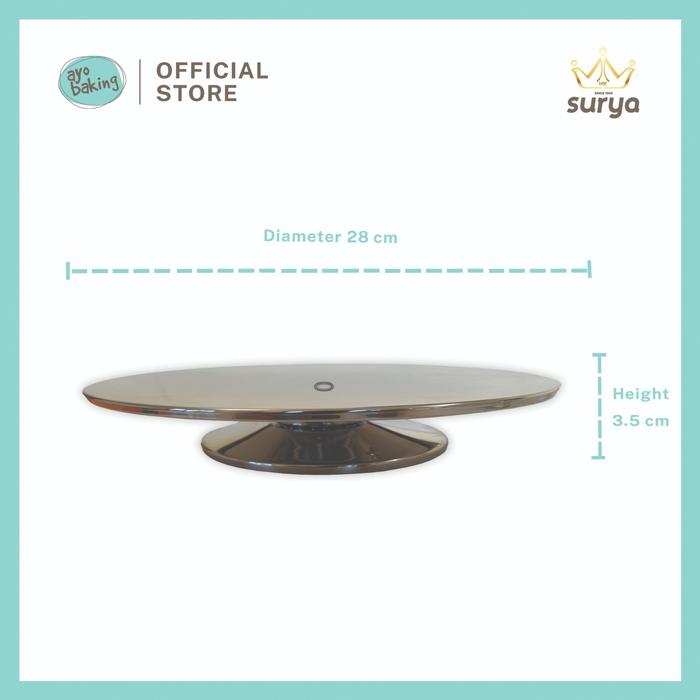 Jual Revolving Cake Stand Pendek/ Meja Putar Kue/ Meja Putar Full ...