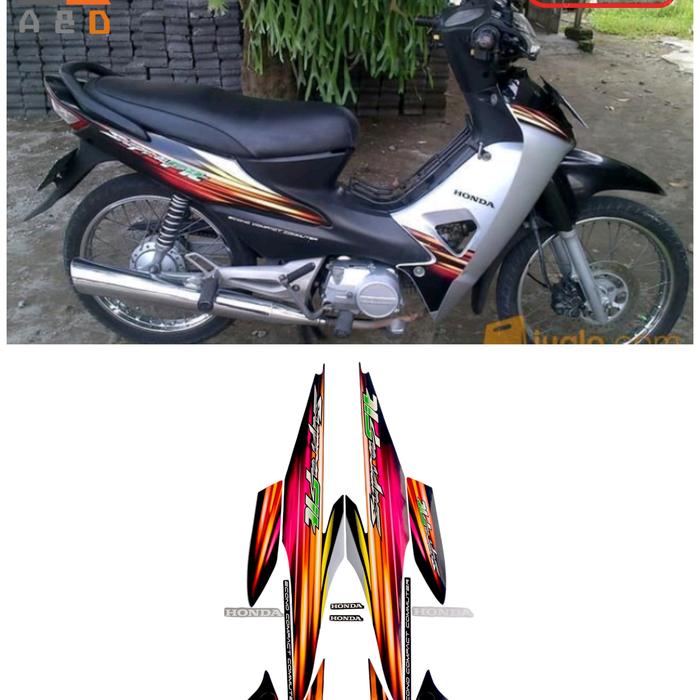 Jual Stiker Motor Striping Lis Honda Supra Fit New 2005 2006 Silver ...