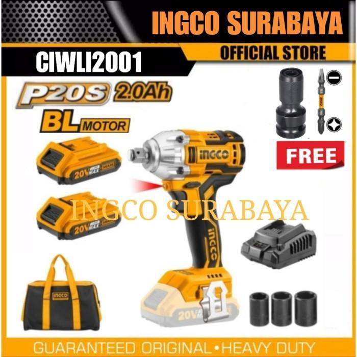Jual INGCO CIWLI2001 CORDLESS BOR BATERAI PEMBUKA BAUT RODA IMPACT ...