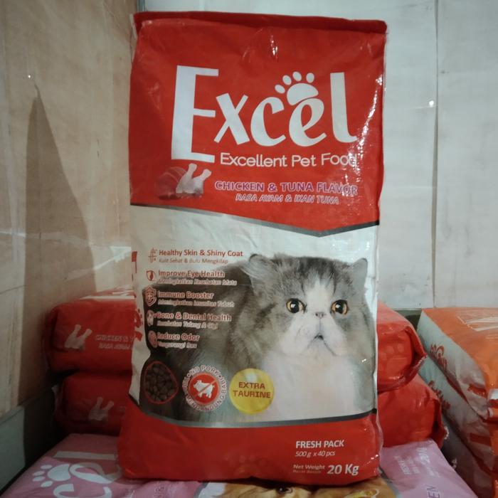 Jual Excel 20 kg bentuk segitiga makanan kucing - Excel Segitiga - Kota ...