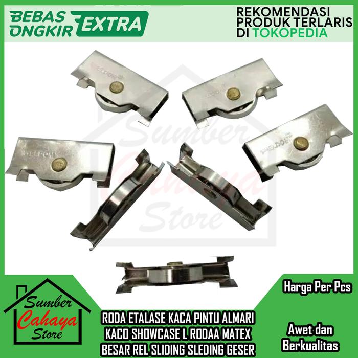 Jual Roda Etalase Pintu Kaca Showcase BESAR Geser Sliding Sleding ...