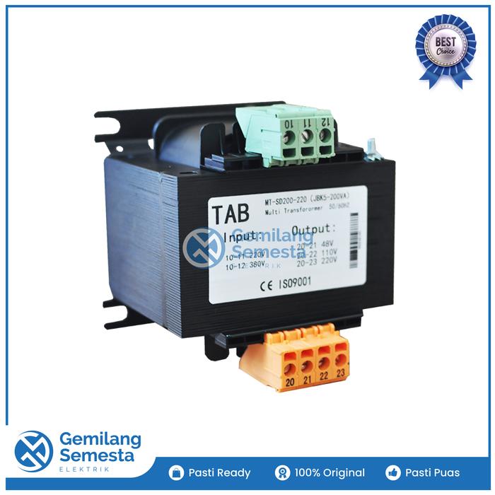 Jual Trafo Step Down 200VA 220V-110V-48V - Multi Transformer Step Down ...