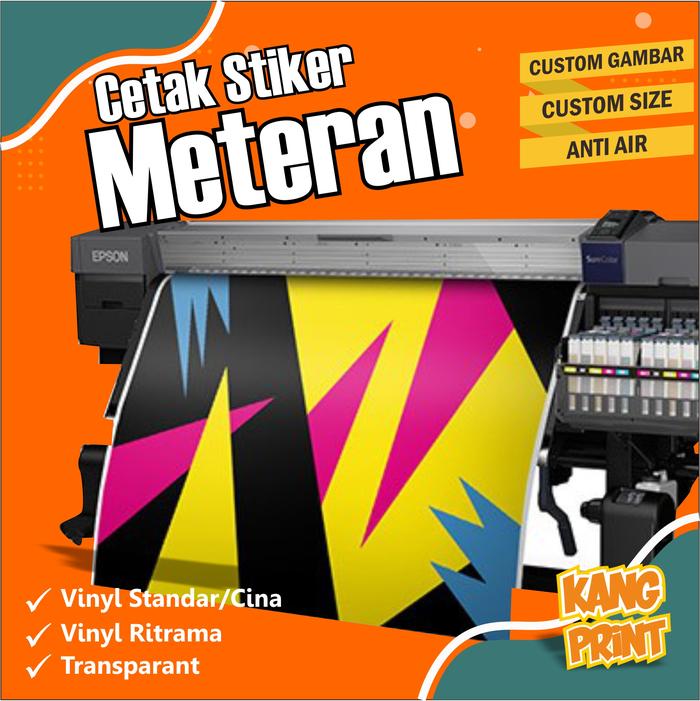 Jual Cetak Stiker Sticker Vinyl Meteran Ritrama waterproof - VINYL STANDAR, 0,5M PRINT ONLY ...