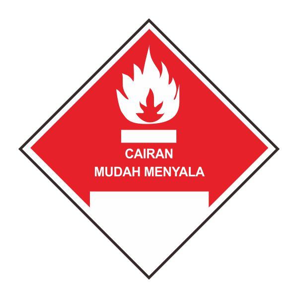 Jual Rambu Limbah B3 Cairan Mudah Menyala uk.40x40 cm - Kota Bekasi ...
