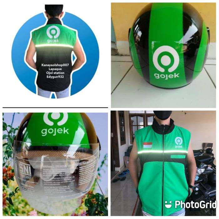 Jual PROMO ATRIBUT DRIVER GOJEK ROMPI & HELM GOJEK TERBARU - Jakarta ...