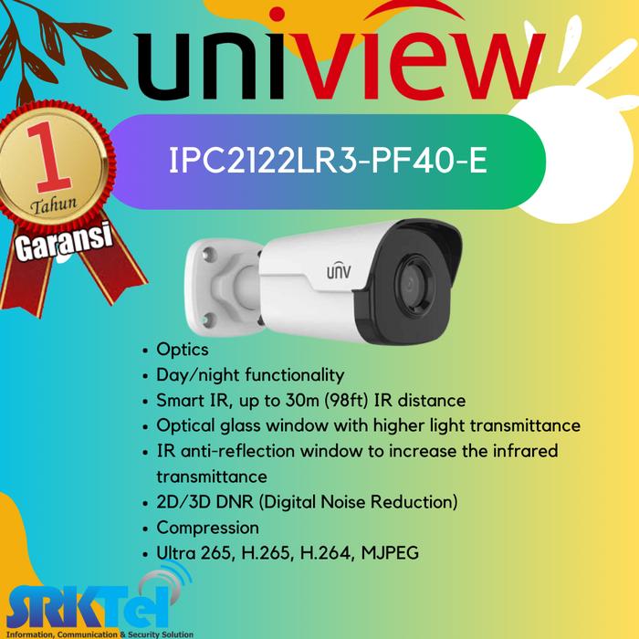 Jual IP Kamera Uniview IPC2122LR3-PF40-E 2MP Mini Fixed Bullet - Kota Serang - SRKTel Serang ...