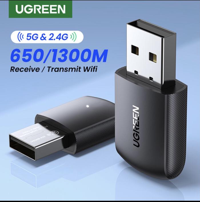 Jual Ugreen USB Wifi Receiver 5G 2.4G Dual Band Wifi Dongle 650Mbps ...