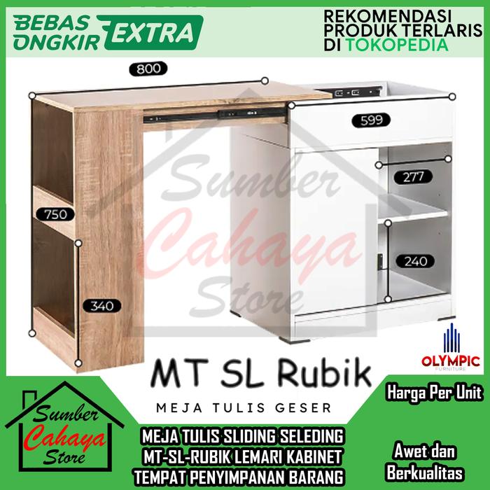 Jual [Instan] MEJA TULIS SLIDING SELEDING MT-SL-RUBIK LEMARI KABINET ...