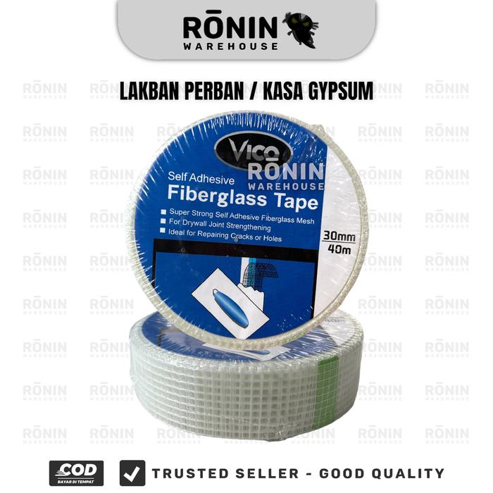 Jual VICO Perban Gypsum Lem Isolasi 35mm 50m Kasa Lakban Gipsum ...