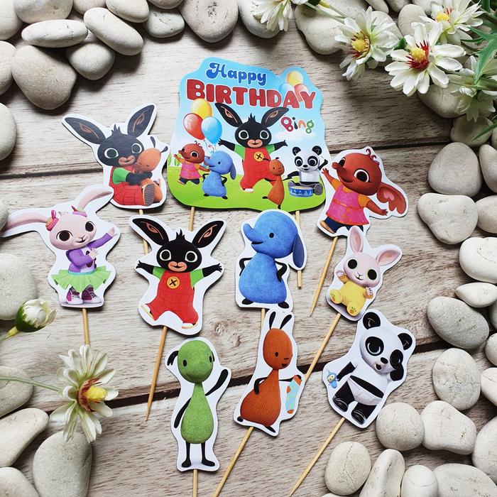 Jual Bing Bunny Birthday Cake Topper Cupcake Pudding Hiasan Kue Tumpeng ...