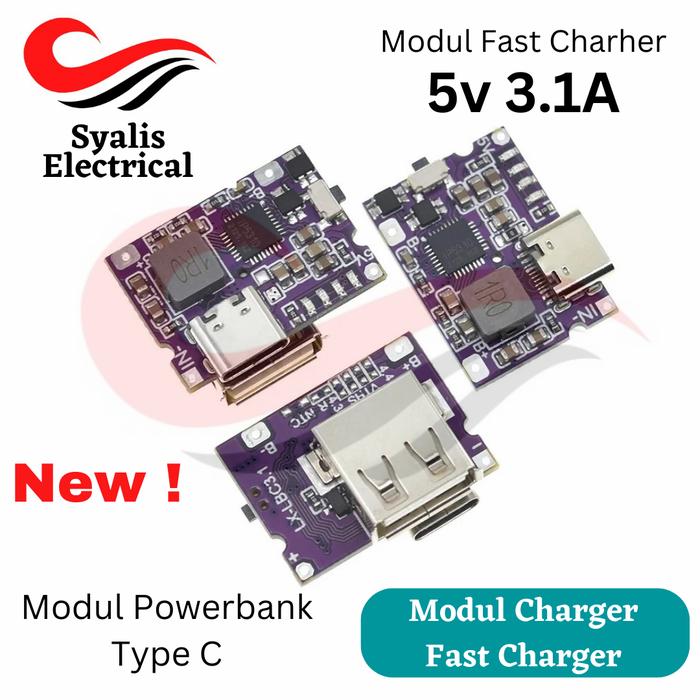 Jual Modul Charger Powerbank 5v 3.1A step up USB type C [Syalis] - Kota ...