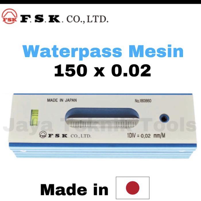 Jual Waterpass Mesin FSK Jepang Flat Precision Level 150 x 0.02 Japan ...