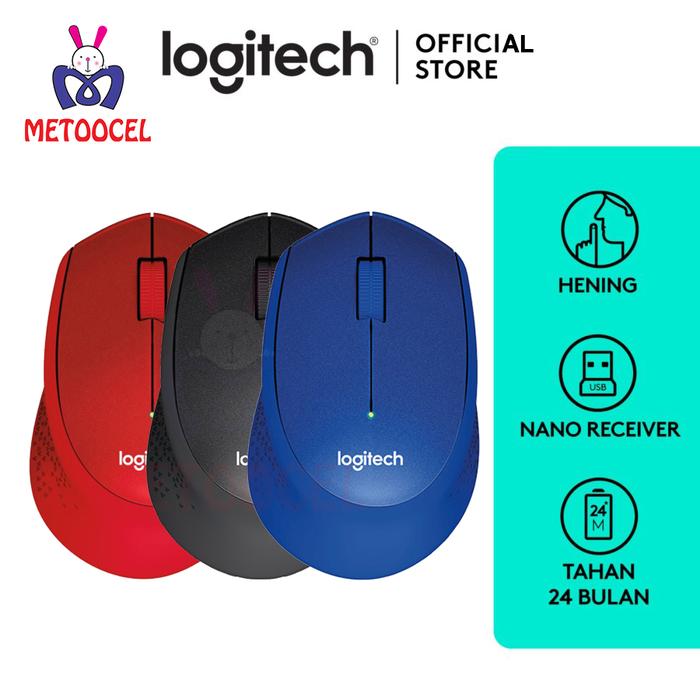 Jual Logitech Mouse Wireless M331 Silent Plus Quiet Nano Reciver - Kota ...