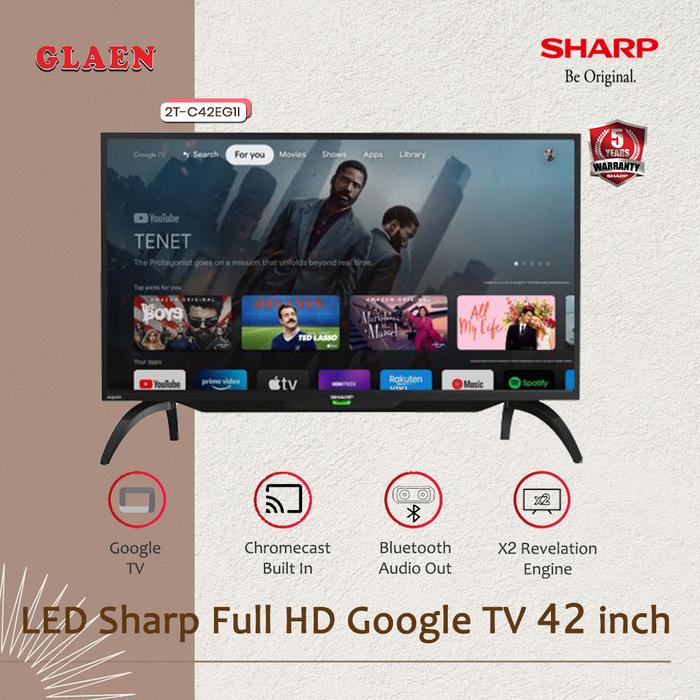 Jual LED Sharp Full HD 42 inch Google TV 2T-C42EG1I | Smart Go0gle Tv ...