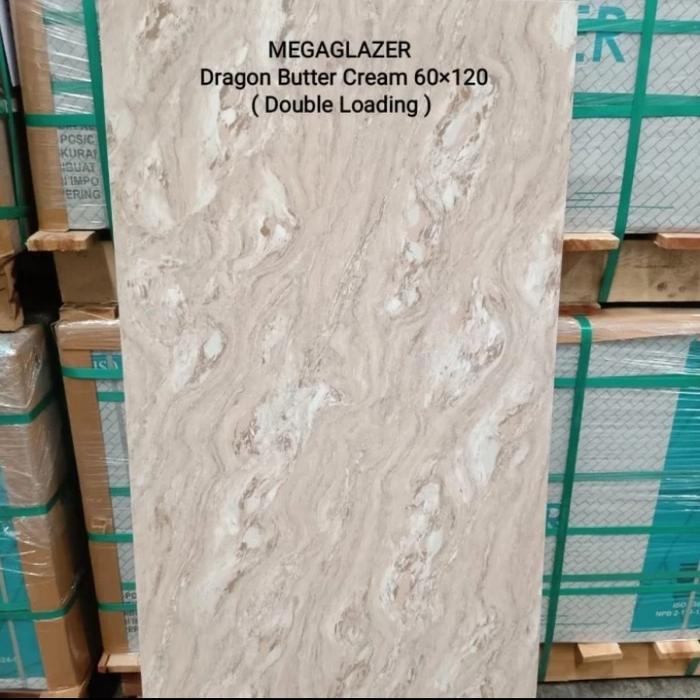 Jual granit lantai 60x120 double loading megaglazer dragon butter Cream ...