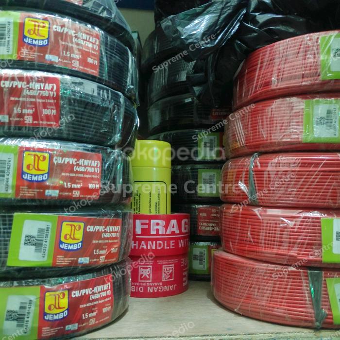 Jual Kabel Listrik JEMBO NYAF 1,5 mm - Kuning Hijau - Jakarta Pusat - Supreme Centre | Tokopedia