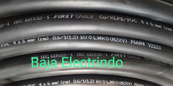 Jual Kabel N2XY 4x6mm2 (Cu/XLPE/PVC) FIRST CABLE N2XY 4 x 6mm2 FIRST ...
