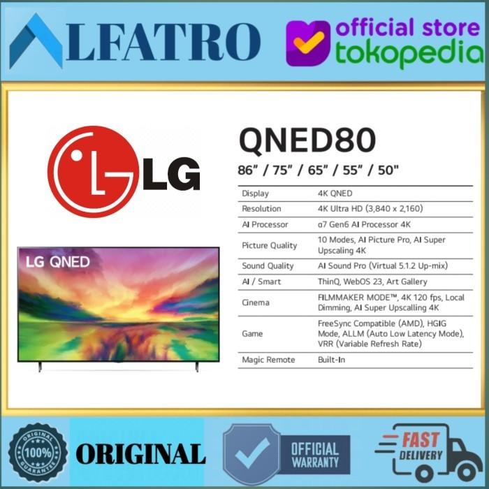 Promo LG tv 75 inch 75QNED80 4K uhd smart tv 75QNED80SRA WebOS Ai Thinq Cicil 0% 3x - Jakarta ...