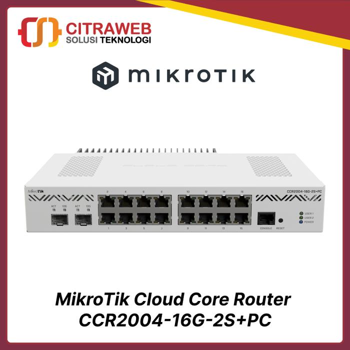 Jual Mikrotik CCR2004-16G-2S+PC Cloud Core Router CCR 2004 16G 2S PC ...