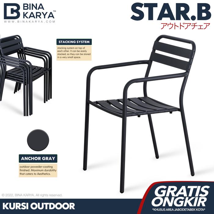 Promo BINA KARYA - STAR B CHAIR Kursi Outdoor / Taman / Kafe / Cafe ...