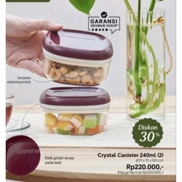Jual Tupperware crystal canister toples Cristal 2pcs - Jakarta Pusat ...