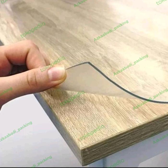 Jual plastik taplak meja/ Alas meja PVC tranzfaran 1mm 50cm x 1,2m ...