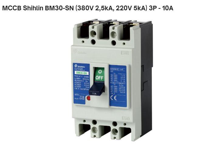 Jual breaker/MCCB Shihlin BM30-SN 3P (380V 2,5kA, 220V 5kA) 10A-15A-20A-30A - 10A - Jakarta ...