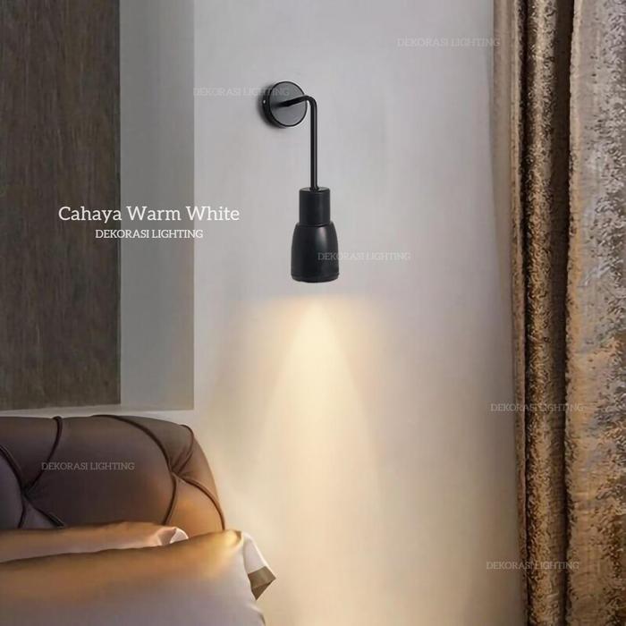 Jual Lampu dinding hias spotlight led 7watt warm white hitam minimalis ...