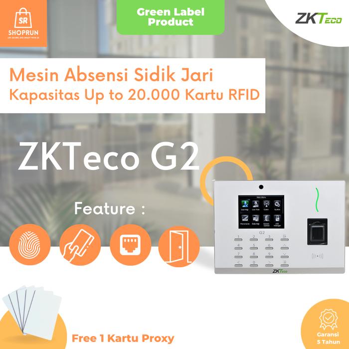 Jual Mesin Absensi Fingerprint Kartu RFID Support Akses Kontrol ZKTECO G2 - Jakarta Barat ...