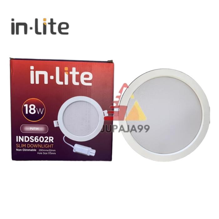 Jual LAMPU LED PLAFON INLITE SLIM DOWNLIGHT 18 WATT INDS602R - Putih ...