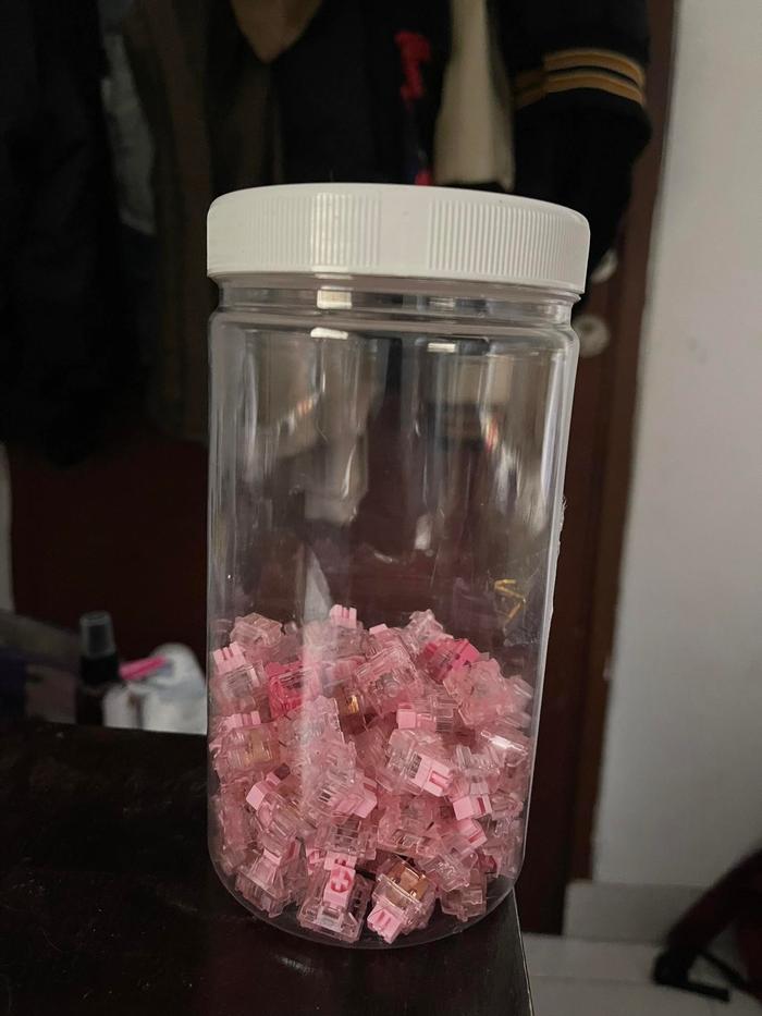 Jual Akko CS Linear Switch Jelly Pink + Akko Red Rose Lubed Krytox ...